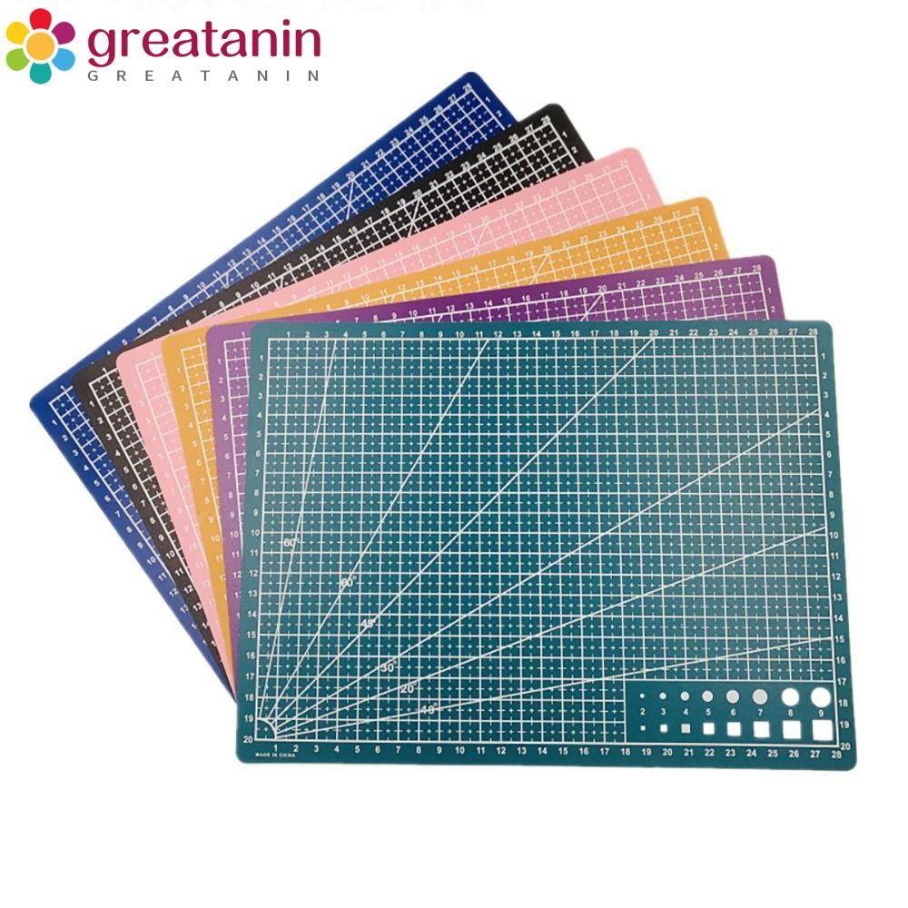 GREATANIN Cutting Board, Patchwork Sewing Leather Craft Tool Cutting Mat, Double-side PVC A3 A4 ...