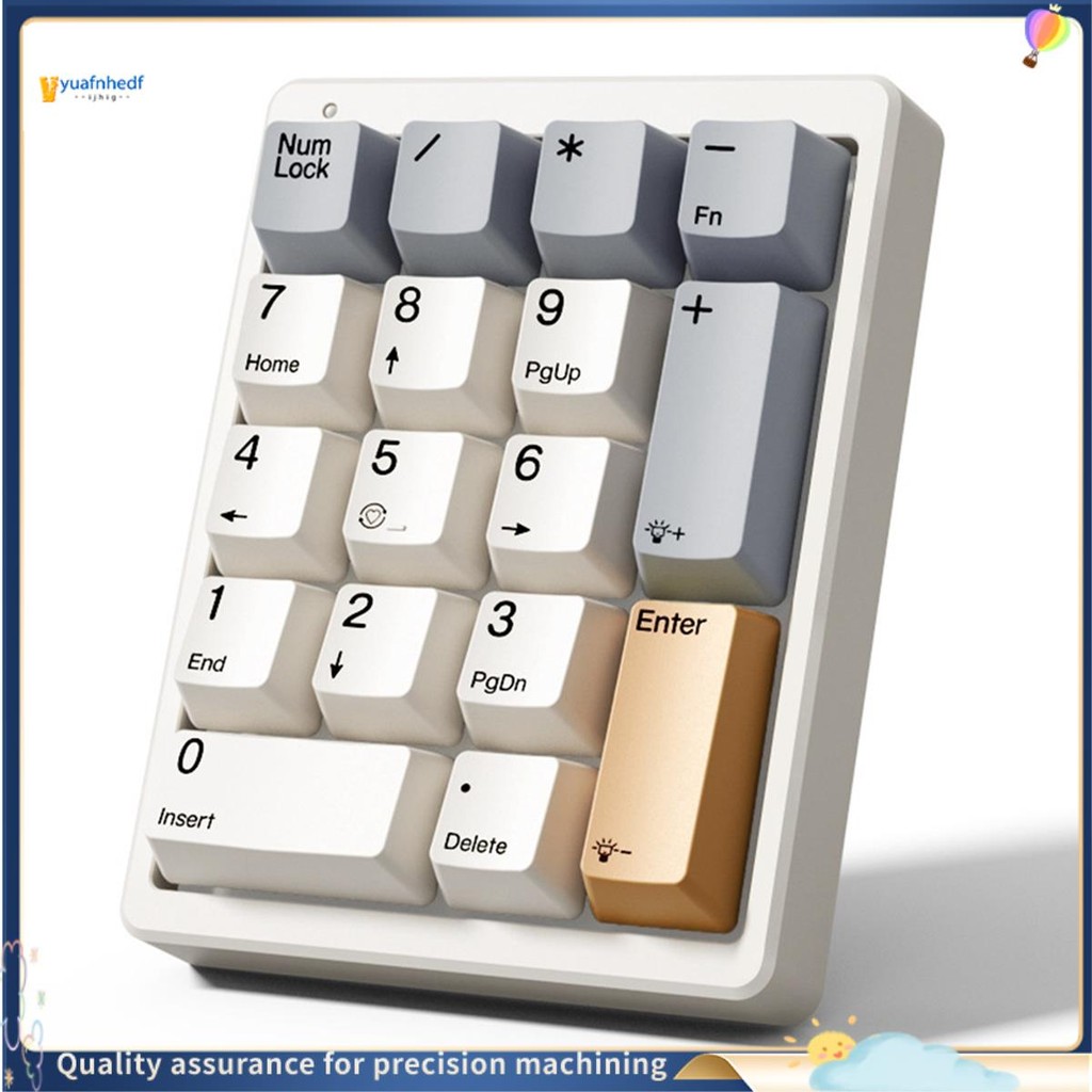 【vyuafnhe1】17 Keys Type C Wired Number Pad Mechanical Numeric Keypad ...