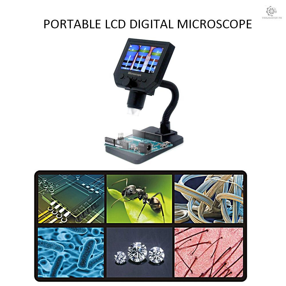 Lcd Microscope With 8 Leds 600 Portable Microscope With 8 Built-in ...