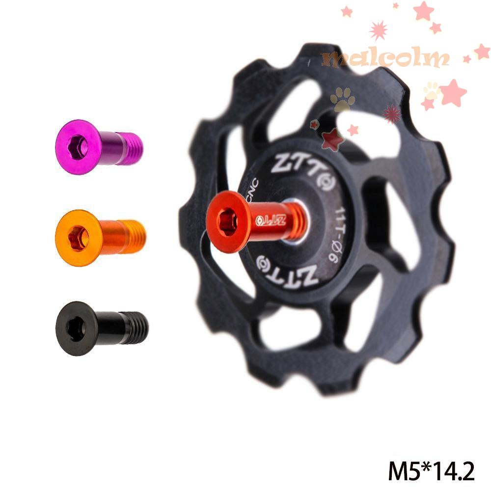 MALCOLM Bicycle Rear Derailleur Bolts MTB Durable Guide Pulley Roller Idler M5×14.2MM Fixed ...
