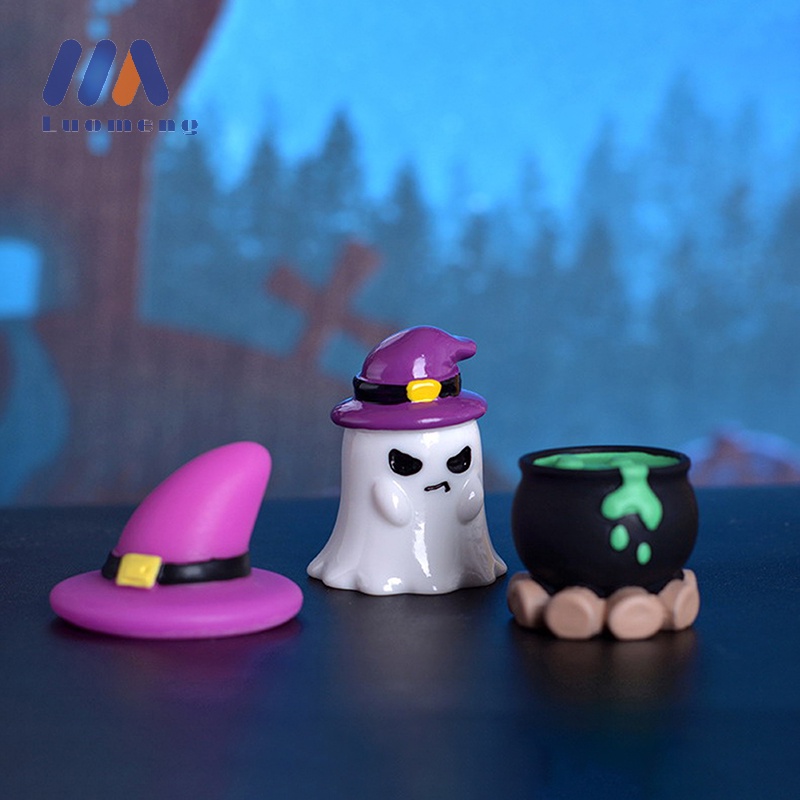 LuoMeng Halloween Micro Landscape Miniature Figurines Resin Craft Mini ...