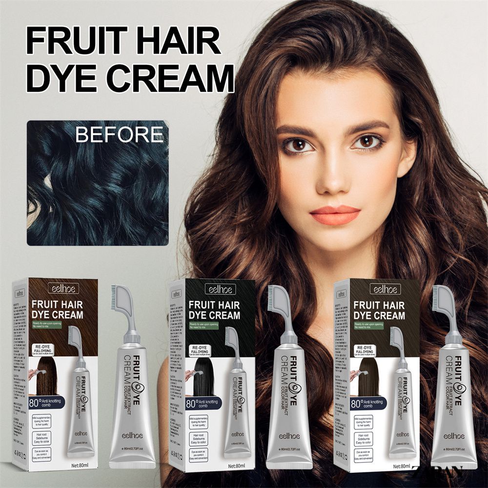 Hair Dye Boxed Single Dose Hair Dye Cream Hair Care 80ml Hair ...
