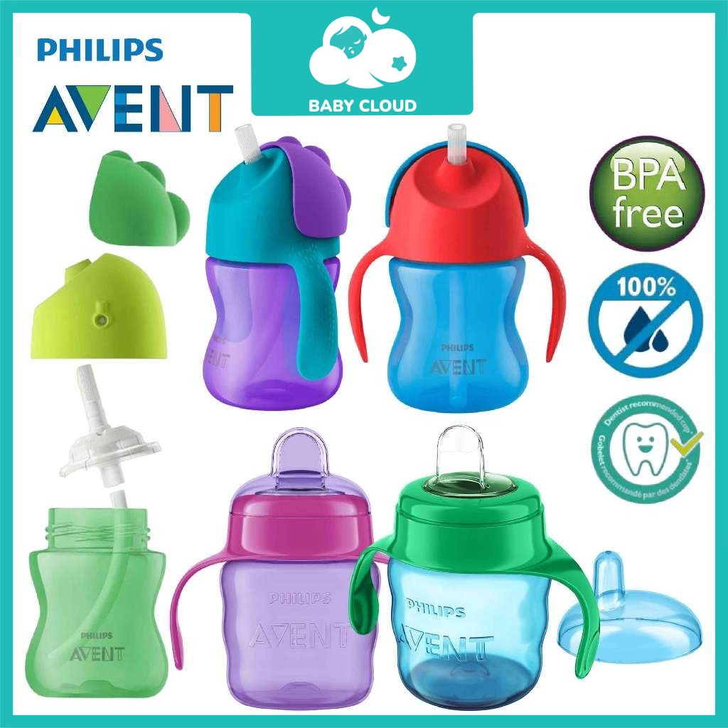 Philips Avent Soft Spout Cup (7oz/200ml) Straw Cup (7OZ/200ML 10OZ ...