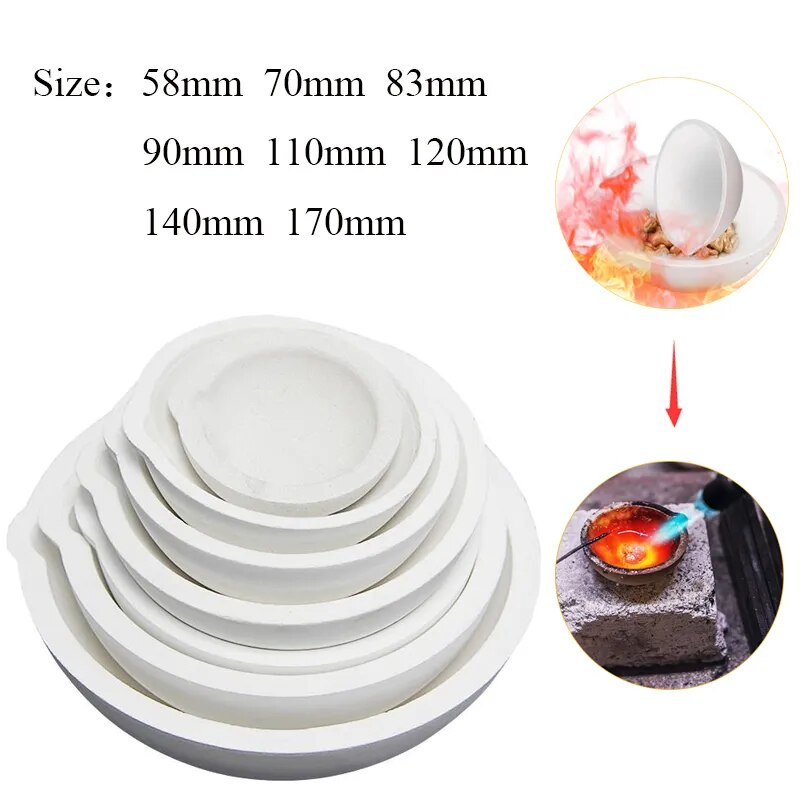 High Temperature Quartz bowl crucible Furnace Melting Casting Refining ...