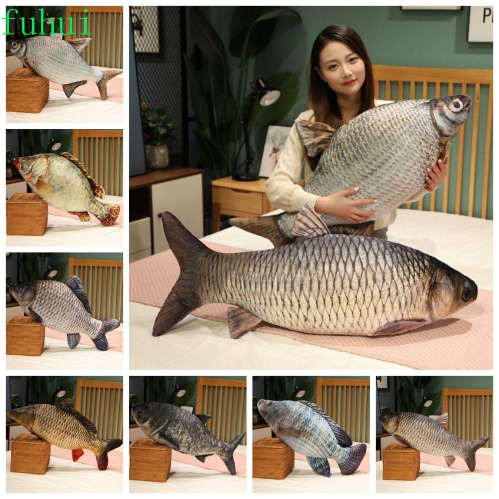 FUHUI Simulation Fish Plush Toys, Cartoon Fish Tilapia Cartoon Fish ...