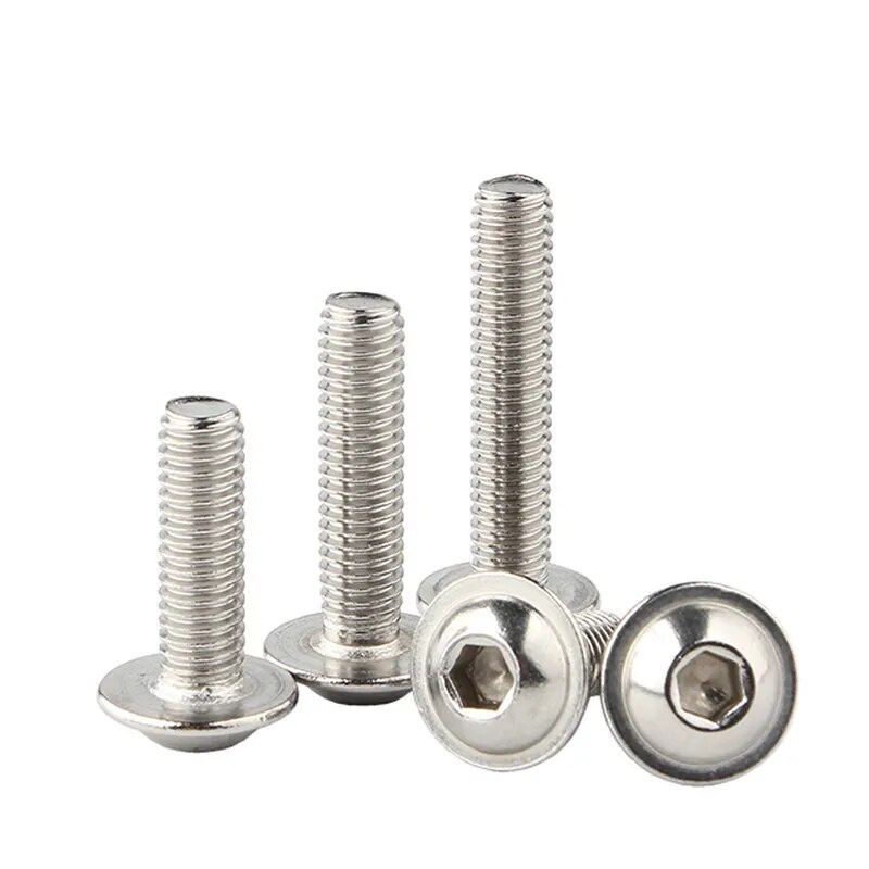 5/10/50pcs M3 M4 M5 M6 stainless steel hex socket button head screws ...