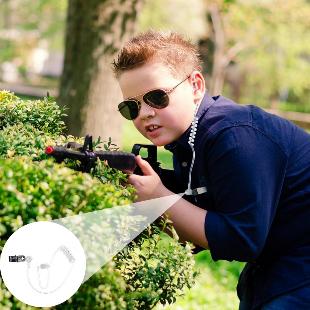 Bestus| Earpiece with Stretch Coil Secret Service Earpiece Agent ...