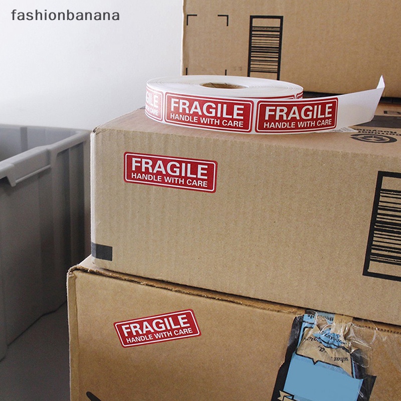 FBPH Bless 500pcs Labels Fragile Stickers 1 Roll Fragile or Bend Handle ...