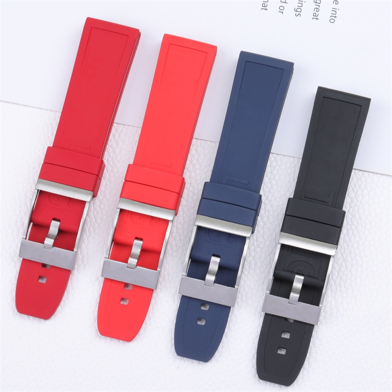 22mm Fluoride Rubber Watch Strap Alternative Century-old Breitling ...