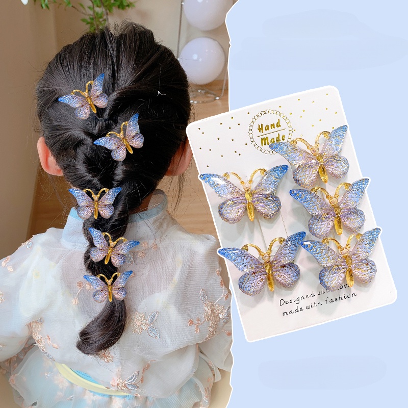 2/5Pcs Super Fairy Sweet 3D Butterfly Hair Clips Hairpin for Lovely ...