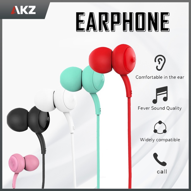 AKZ - Macaron Earphone Concave Convex I12 RM-510 With Mic Music Wired ...