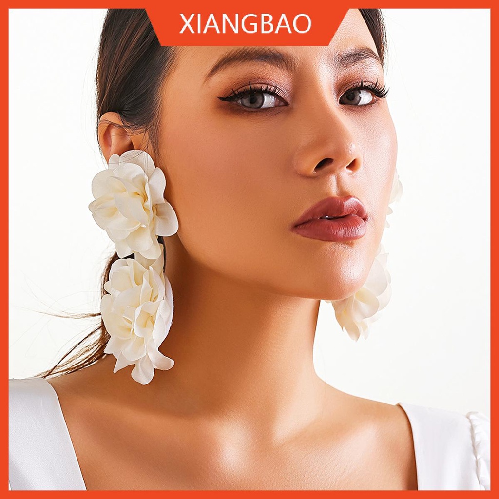 xiangbao Flower Earring Wedding Exaggerated Big Drop Earrings Fashion ...