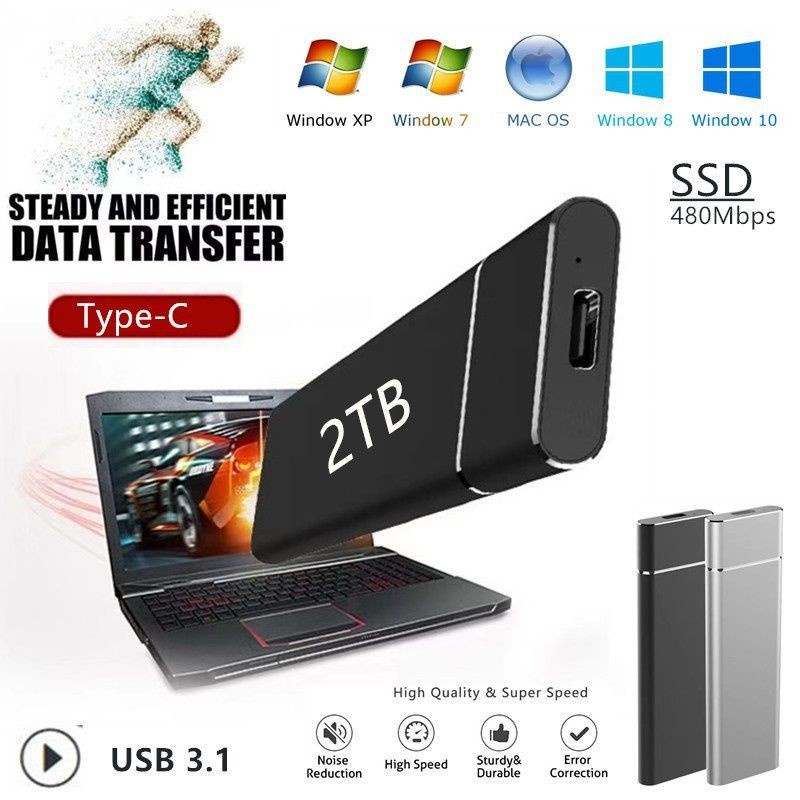 2TB 20TB SSD Mobile Solid State Drive Storage Device Hard Drive ...
