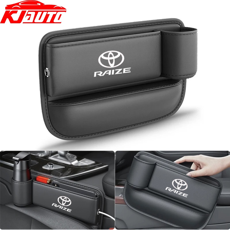 Toyota Raize Car Seat Gap Bag Case Storage Bag PU Leather Auto Console ...