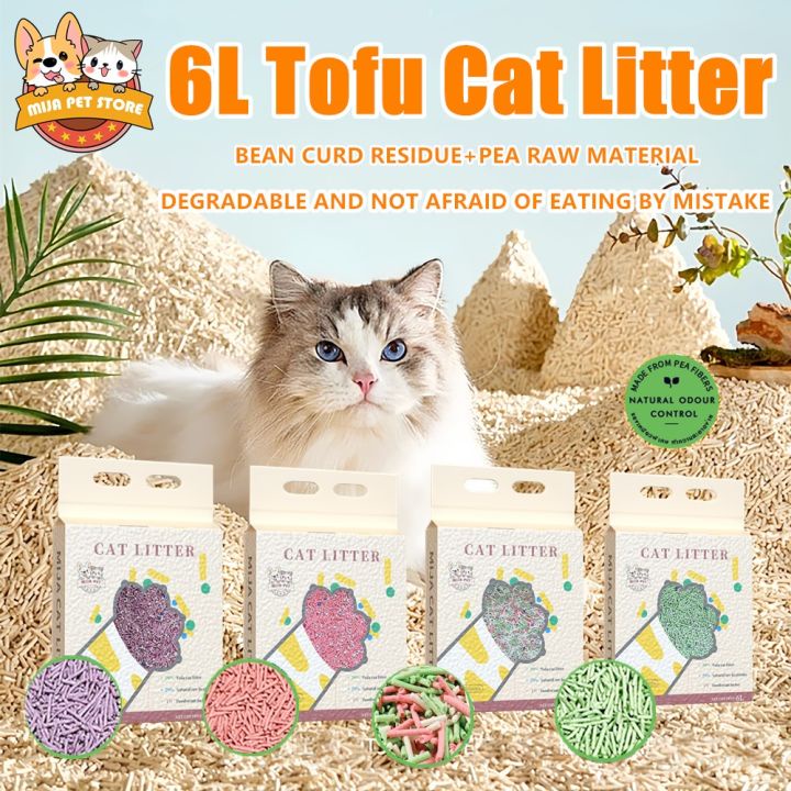 Mixed Tofu Cat Litter 6L Food Grade Plant Tofu Residue Made Odour ...