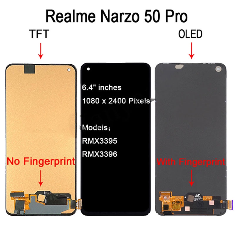 AMOLED/TFT LCD for Realme Narzo 50 Pro 5G LCD Screen With Touch Screen ...