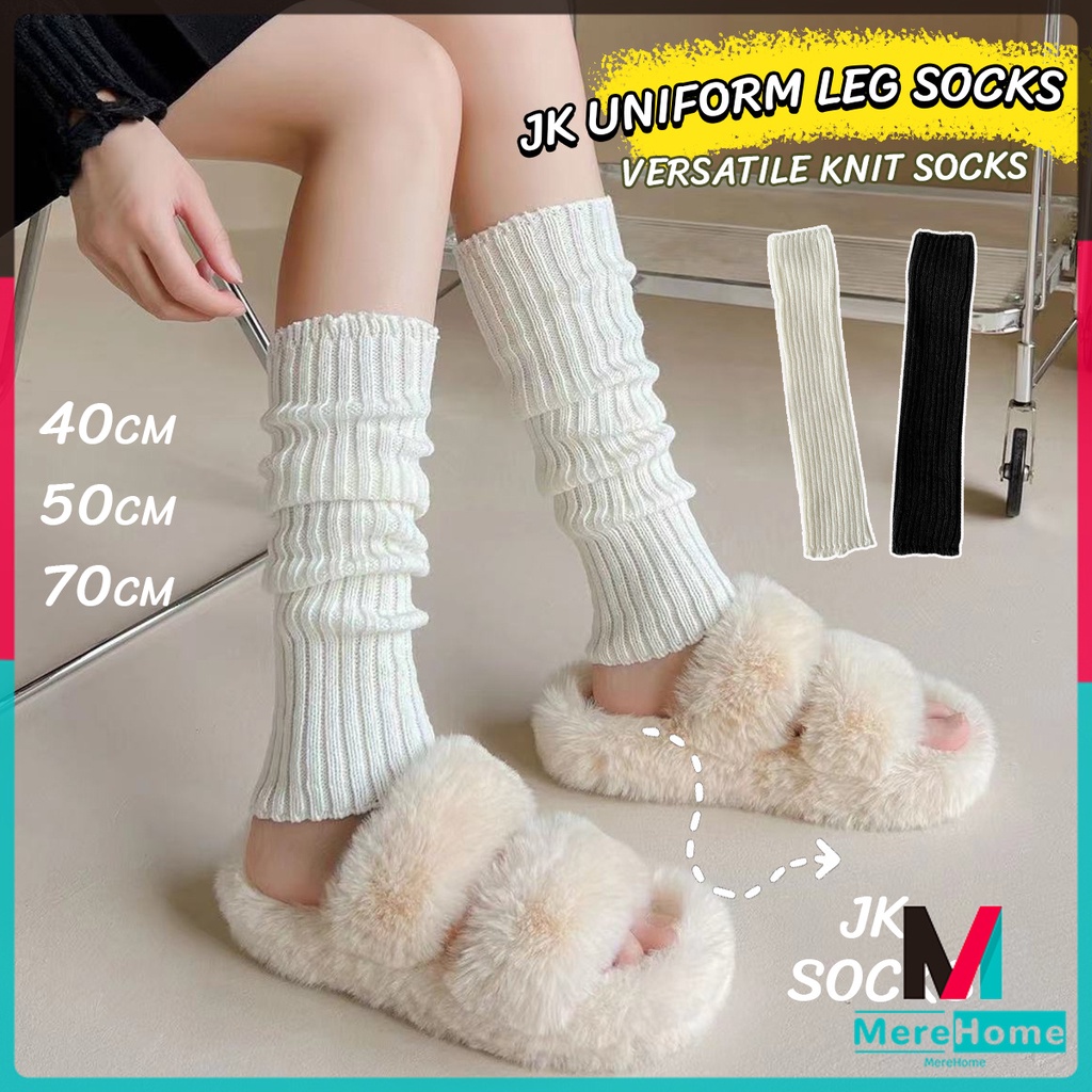 MereHome Women Lolita Leg Warmers Winter Knee Cover Socks Japanese ...