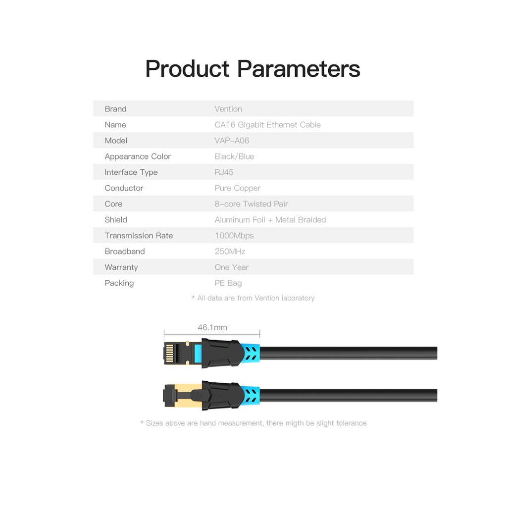 Vention RJ45 CAT6 Network Ethernet Lan Cable - VAP-A06 | Shopee Philippines