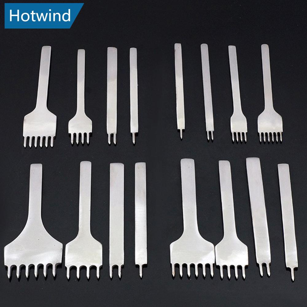 HW 1/2/4/6 Prong 3/4/5/6mm Spacing Punch Tool Metal Leather Chisel Hole Punch Stitching Tool ...