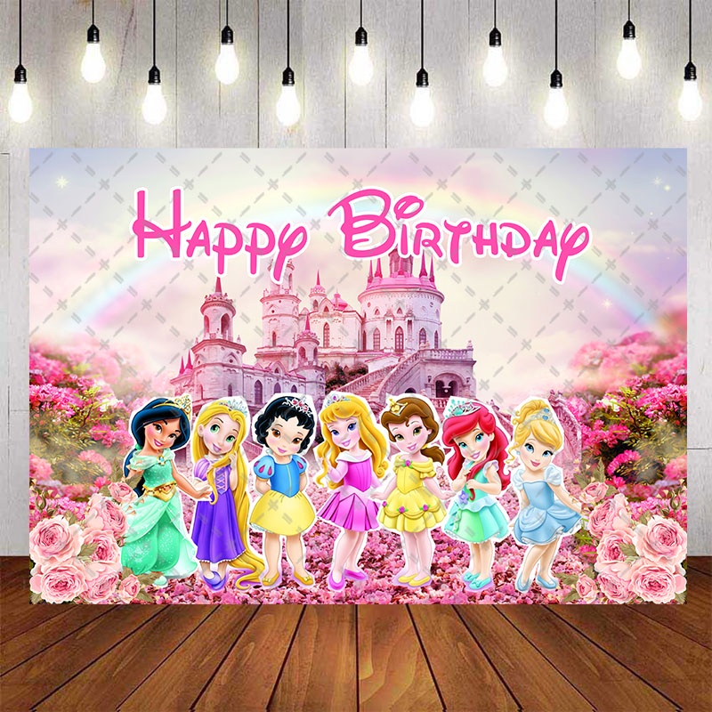 Cute Baby Princess Birthday Backdrop For Photography Baby Shower Kids ...