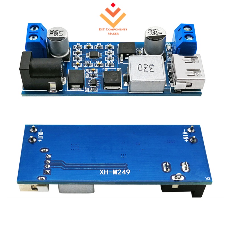 24V / 12V To 5V 5A Power Module DC-DC Step-Down Power Supply Converter ...