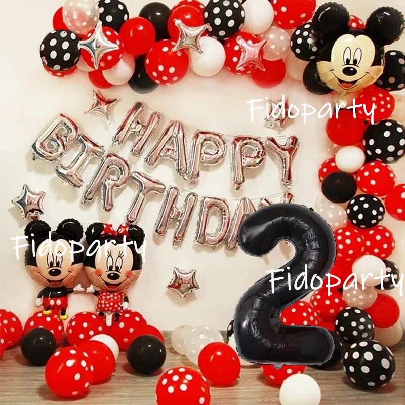 Mickey Mouse Party Balloons Set Arch Garland Kit For Birthday ...