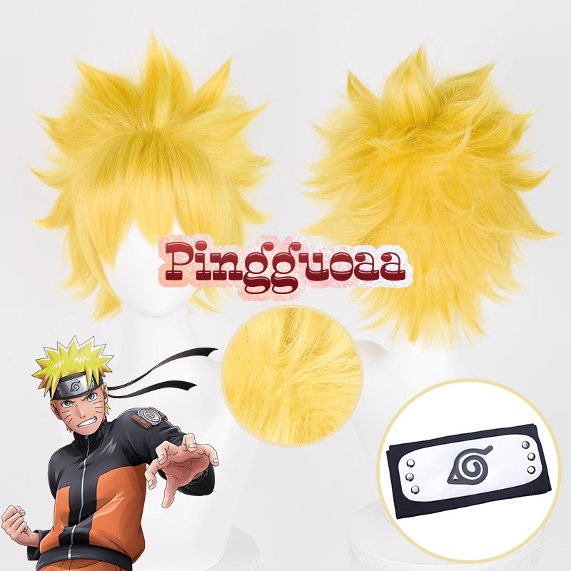 Anime Naruto Uzumaki Naruto Cosplay Wig 30cm Short Golden Fluffy Wigs ...