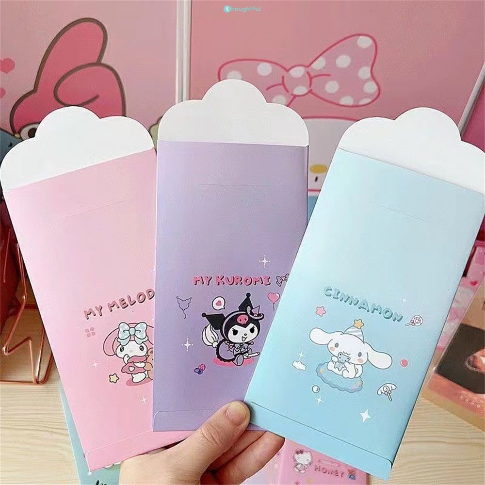 4Pcs/Set Sanrio Long Red Envelope Hello Kitty Cartoon Cute 2024New Year ...