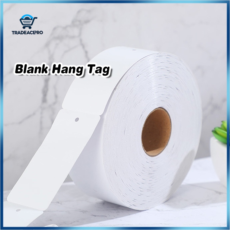 500Pcs Blank Hang Tag Labeling Clothing Price Tags White Hang Tag Card ...