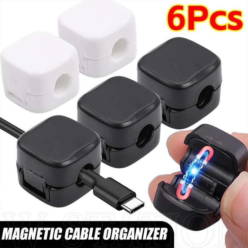 Magnet Cable Cords Organizer - USB Charging Cable Winder Clip - For ...