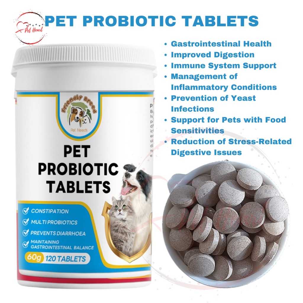 Probiotic tablets Dog Cat Supplement Vitamins, Multivitamins, Calcium ...
