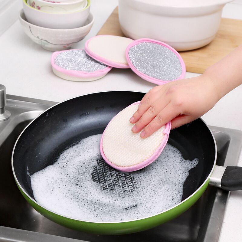 Indo 2 Side Round Dish Washing Sponge | Wire Sponge And Foam ...