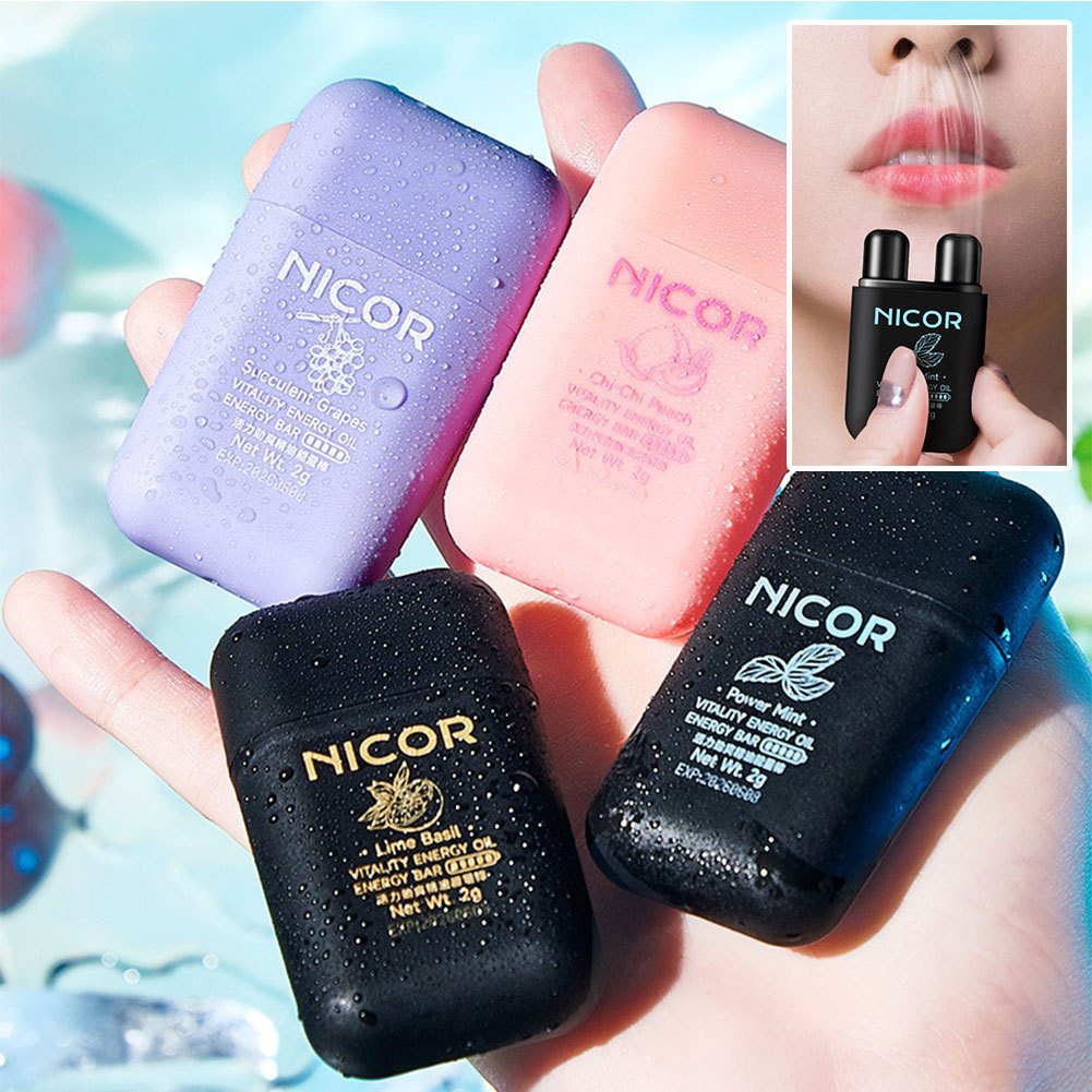NICOR Cleansing Nasal Herbal Box Essential Double Hole Energy Bar ...