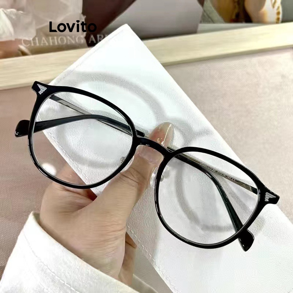 Lovito Women Casual Plain Basic Glasses LNA32307 (Brown/Black) | Shopee ...