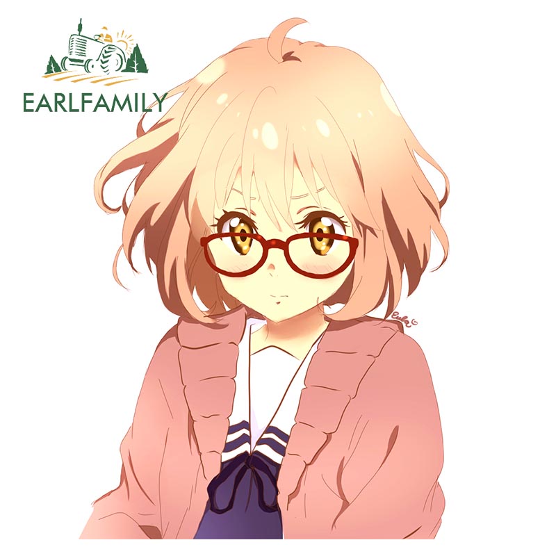 EARLFAMILY 13cm Beyond the Boundary Car Sticker Kawaii Girl Kuriyama ...