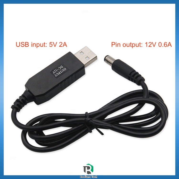 DC 5v to 12v USB Cable Step Up Cable Module Converter Power bank WIFI 2 ...