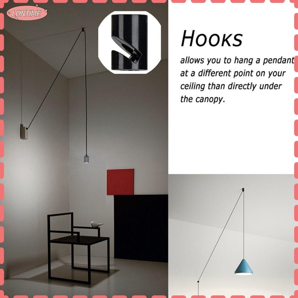 LONTIME STORE Pendant Light Cable Hook, Plastic Cable Organizer ...