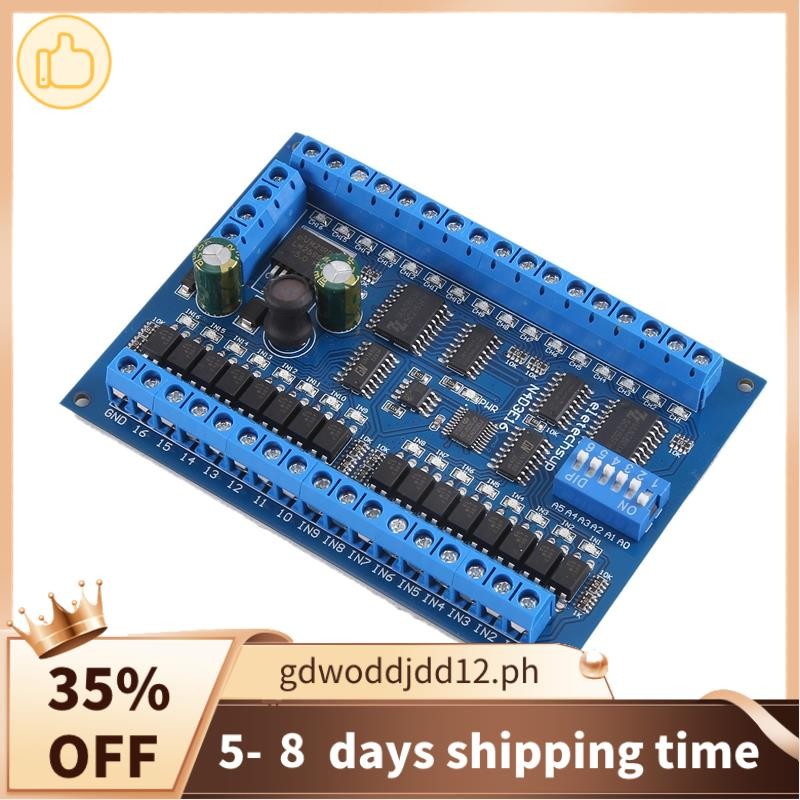 DC 12V 24V 16 Input 16 Output RS485 Remote Control Switch PLC IO Expansion Board Modbus RTU ...