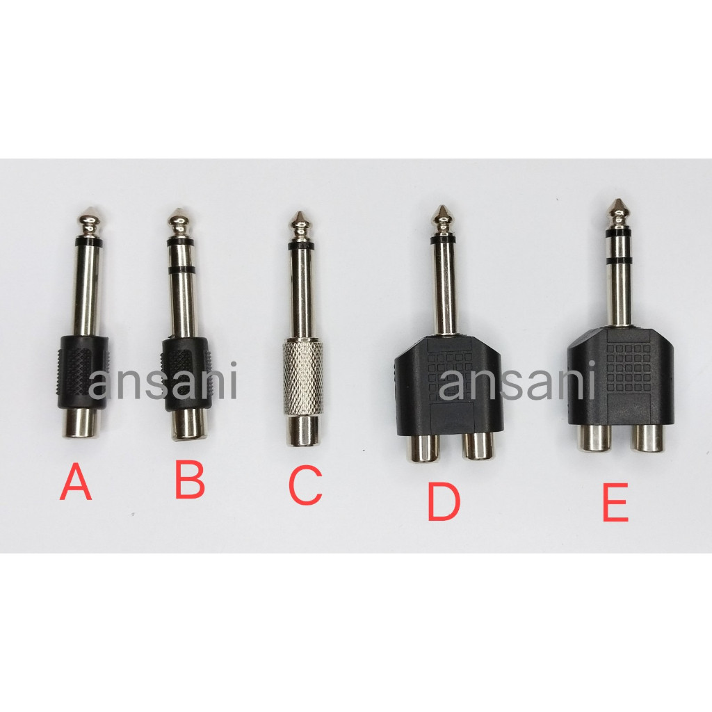 5pcs per order RCA TO PL55 PLUG/JACK ADAPTOR MONO STEREO | Shopee ...
