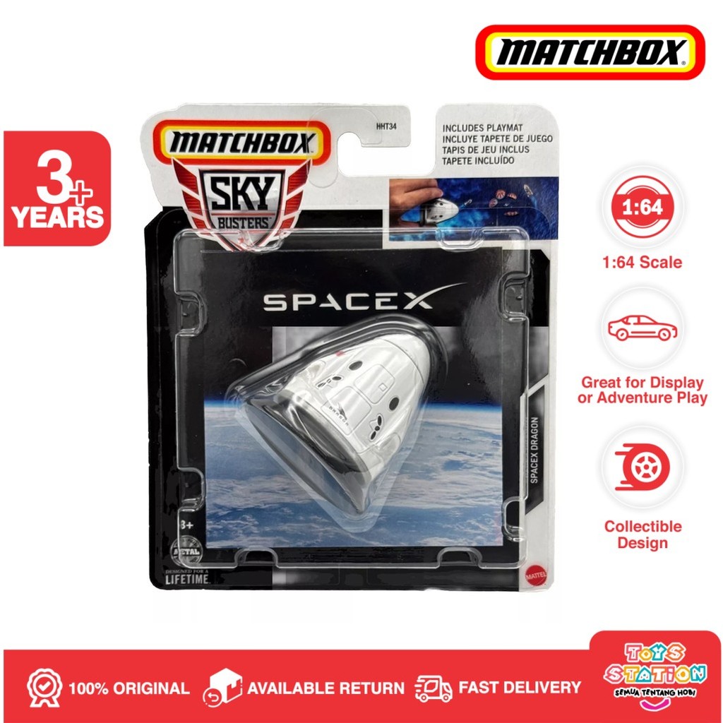 Matchbox 70th Sky Busters SpaceX Dragon Starship | Shopee Philippines