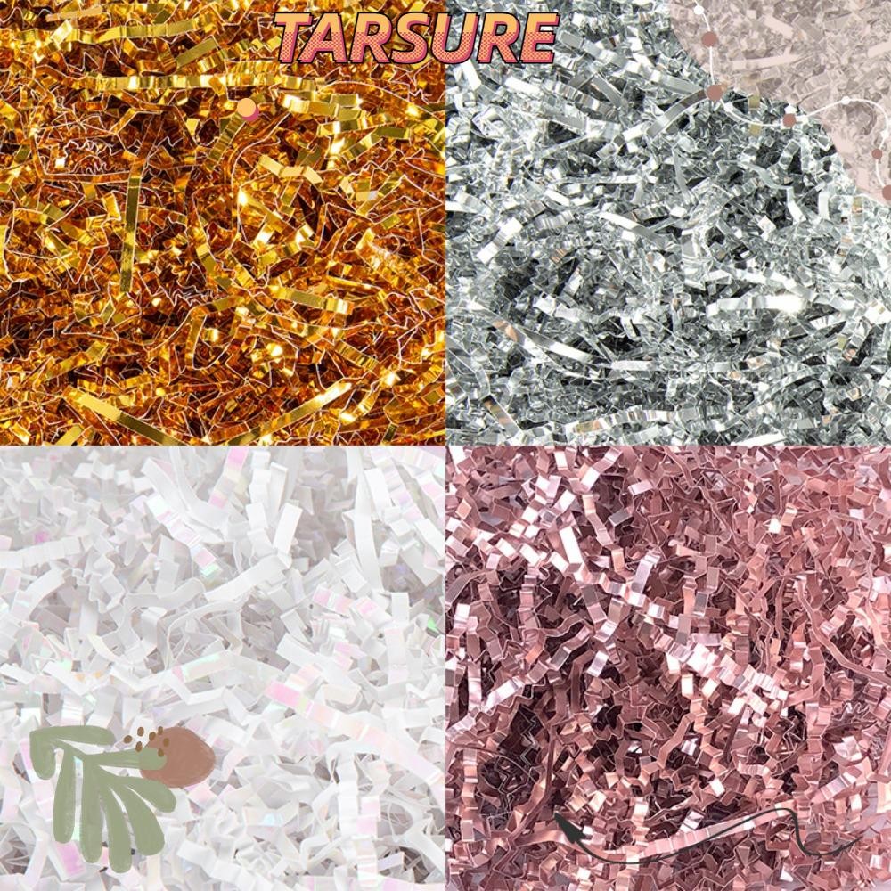 TARSURR 100g Bright Foil Paper, DIY Confetti Shredded Raffia Shredded ...
