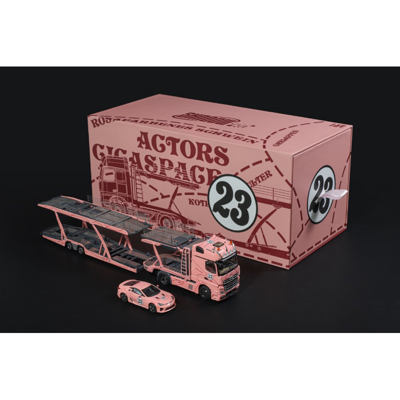 Shadow Pro x GCD 1/64 Mercedes-Benz Actros Double Deck Trailer - Pink W ...