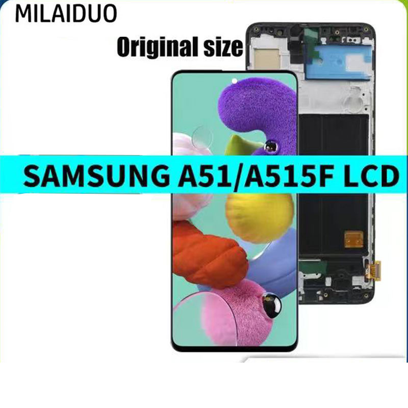 Original 6.5'' Super AMOLED Display for Samsung A51 2020 A515 A515F A515 A515F Full LCD Touch ...