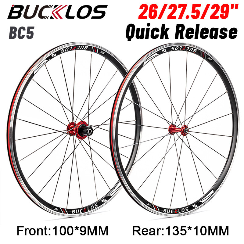 BUCKLOS Bike Wheelset 26/27.5/29 Inch Mountain Bike Wheel Quick Release ...