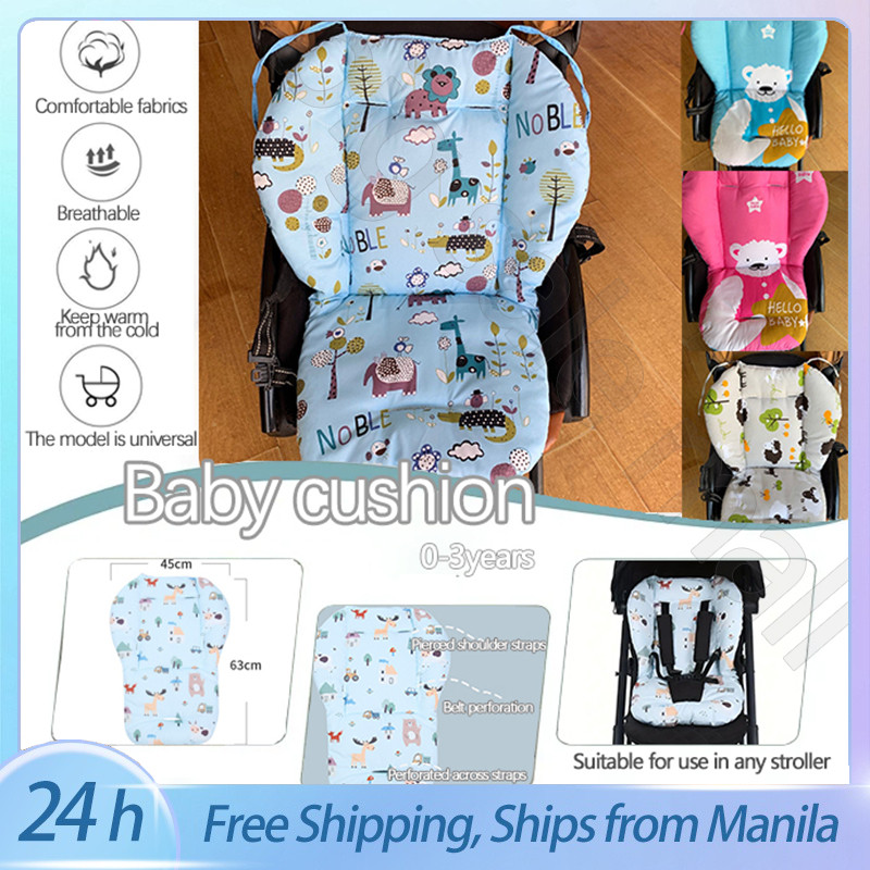 Universal Cartoon Floral Stroller Seat Covers Soft Thick Pram Car Seat ...