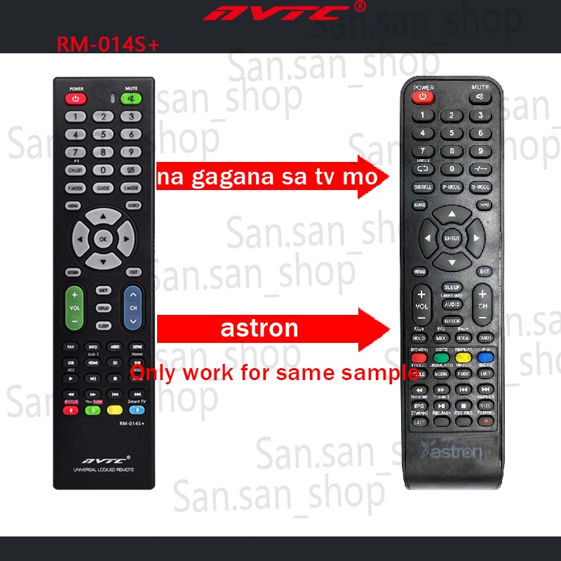 Universal Remote Control 100% Compatible with Astron Smart TV Remote ...