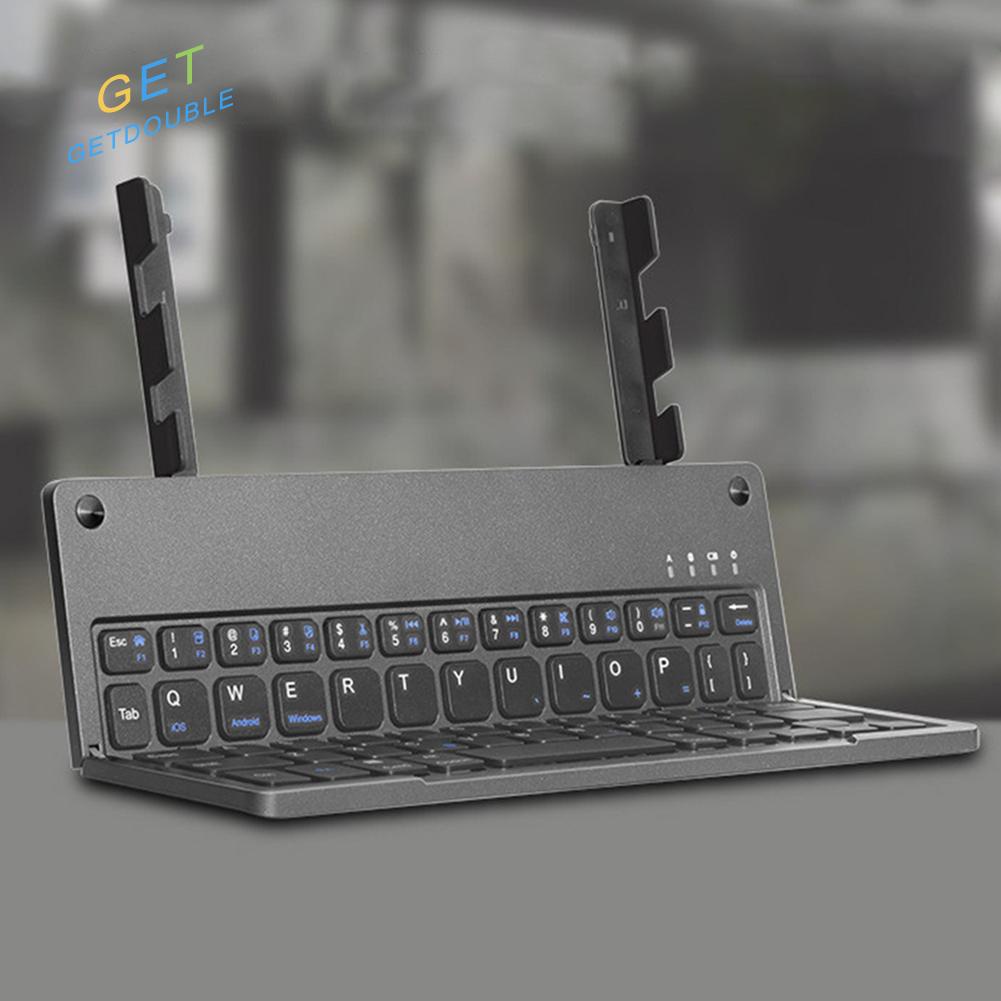 Wireless Keyboard 3.7V Mini Keyboard Portable with Rotatable Support ...