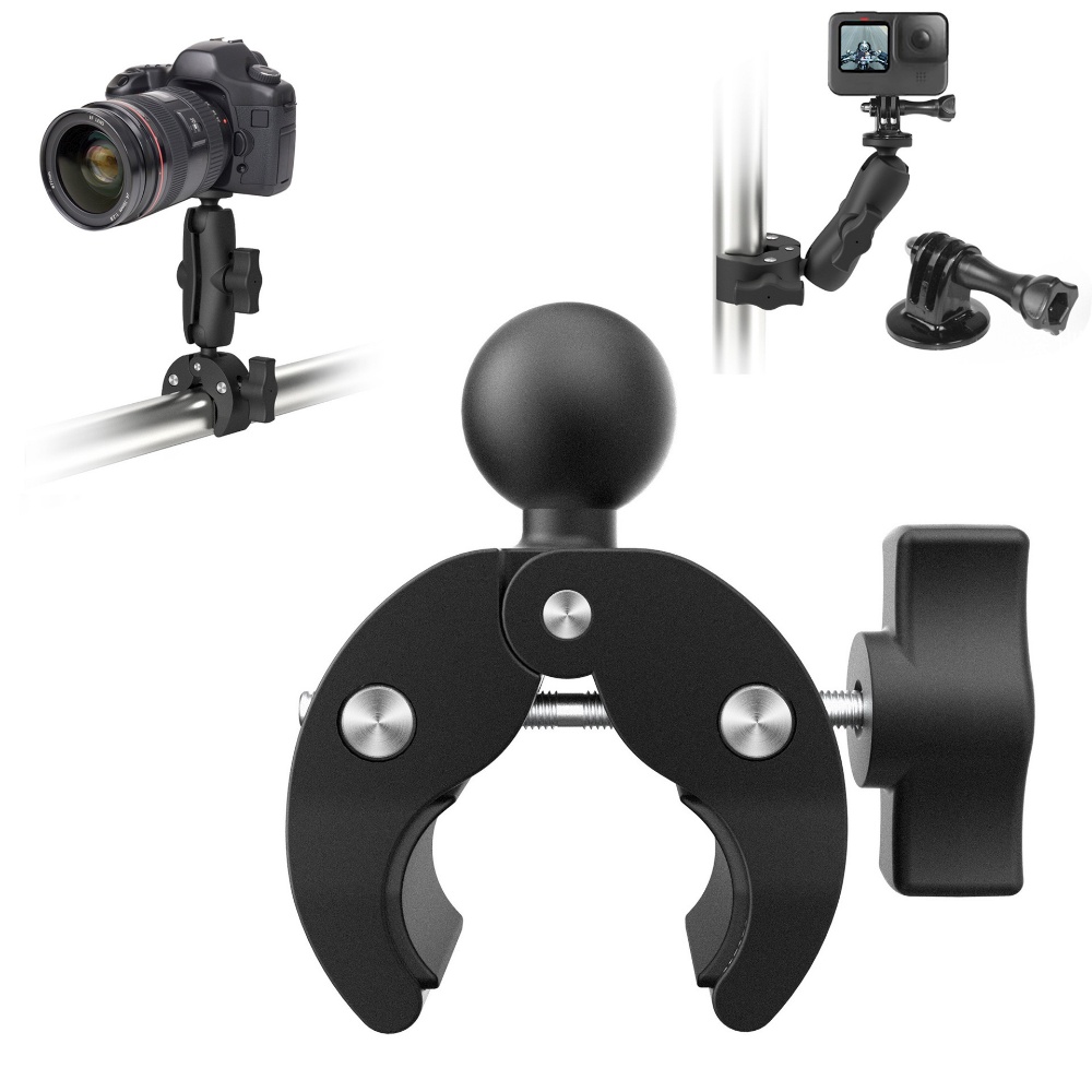 Super Clamp with 25mm Ball Head 1inch Camera and Phone Base for DSLR ...