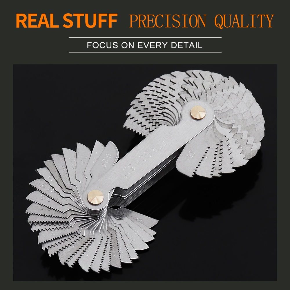 58pcs thread gauge Metric Screw Thread Pitch Gauge Blade Gage Measuring ...