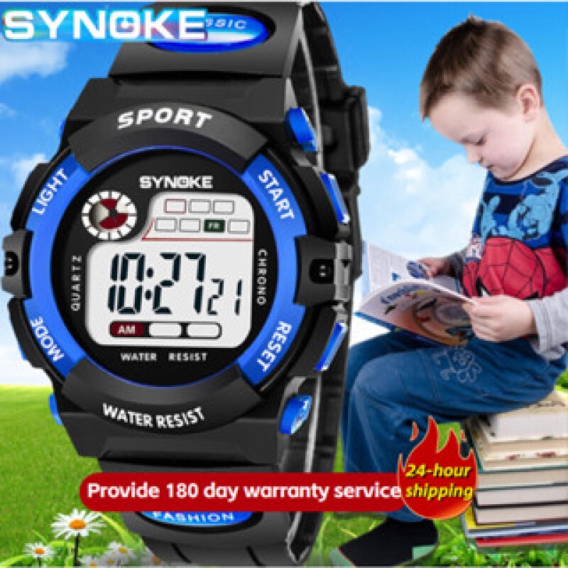 SYNOKE Children's Watch Waterproof Multifunctional LED Digital Watch ...